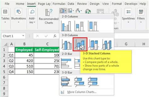 Image result for Offset Stacked Graph Excel