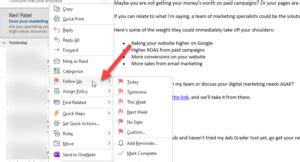 Image result for Excel Create Task in Email