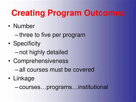 Image result for Program Outcomes Template