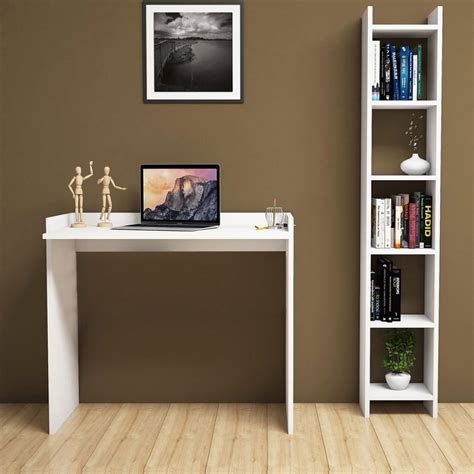 Pyramid Small Desk for Small Spaces, Modern Sturdy Small Office Desk ...