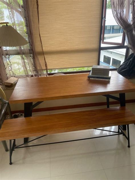 Image result for Long Table Bench