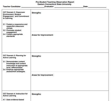 Image result for Classroom Observation Report Sample