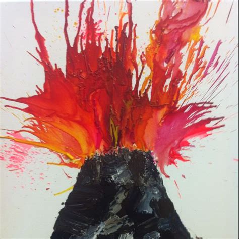 Image result for Volcano Art Lesson