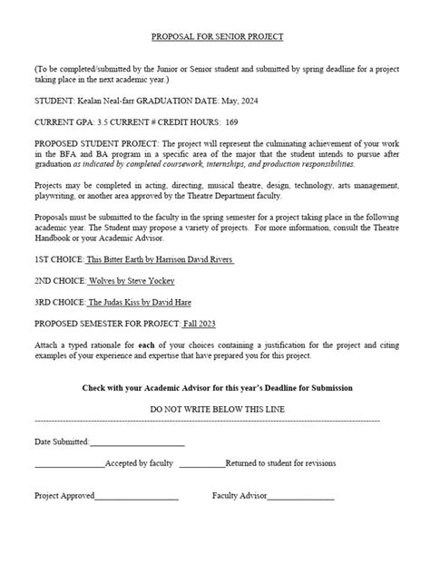 Image result for Senior Project Proposal Example