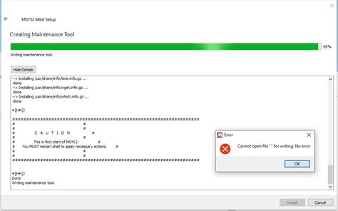 Image result for Error Msys2 Database
