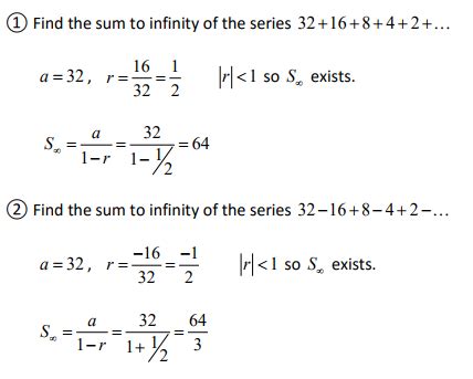Image result for Sum to Infinity Examples