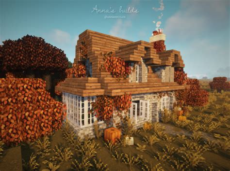 Image result for Minecraft Autumn Cottage Tutorial