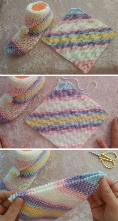 Image result for Knitting Slippers Tutorial