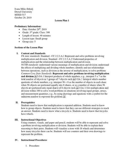 Image result for Matrix Lesson Plan Example