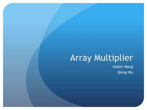 Image result for Array Multiplier