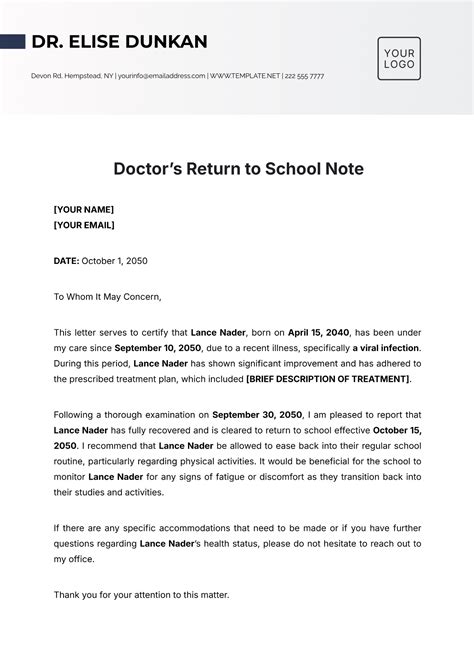 Image result for Return to Work Hospital Note