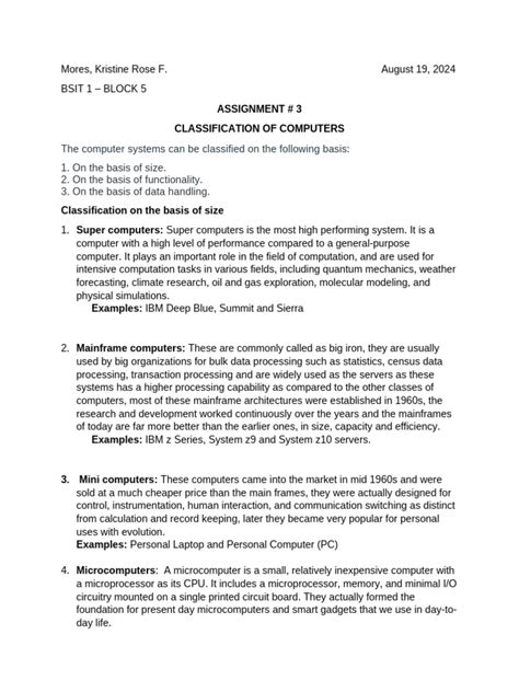 Image result for Classification of Computers PDF