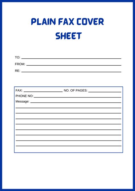 Image result for Basic Blank Fax Form