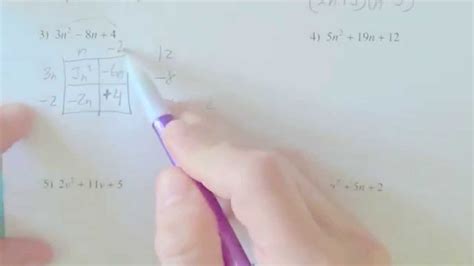 Image result for Box Method Factoring Worksheet