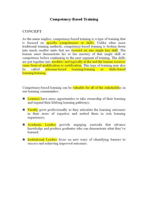 Image result for Competency Based Approach PDF