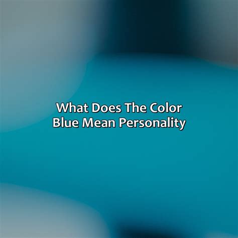 Image result for Blue Color Code Personality Traits