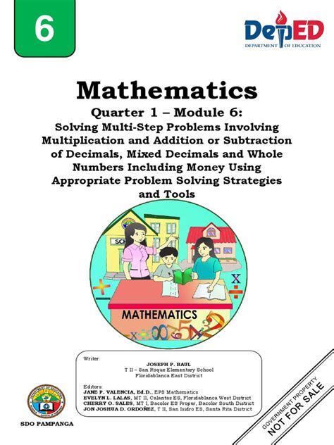 Image result for Math 6 Module Quarter 1