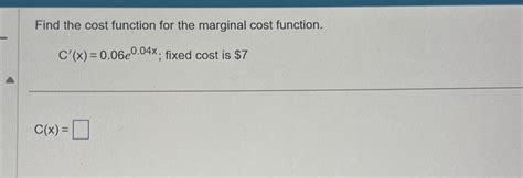 Image result for How to Find the Marginal Cost Function