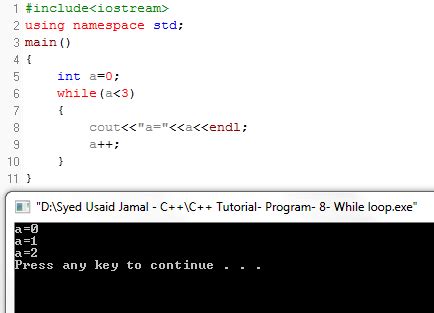 Image result for While Loop C Program
