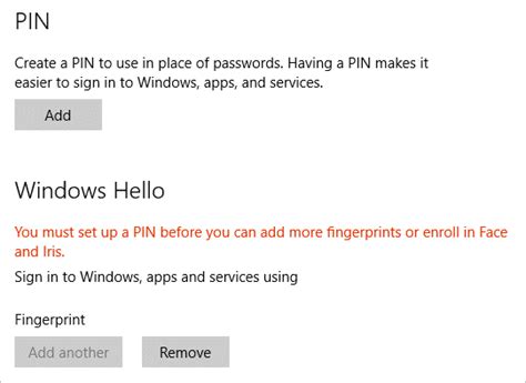Image result for How to Disable Windows Hello