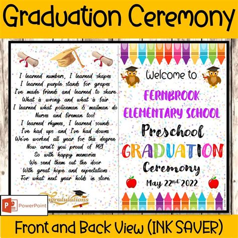 Image result for Example of a Preschool Graduation Program