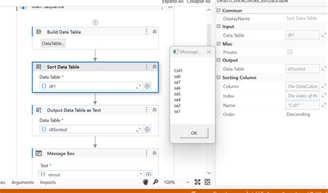 Image result for Sort Excel Table UiPath