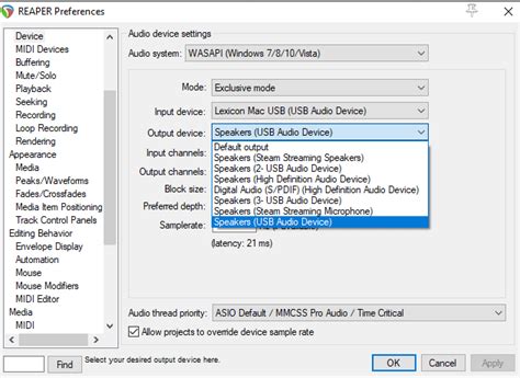 Image result for Reaper WASAPI
