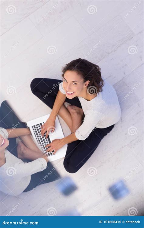 Image result for Woman Using Laptop Computer Top View