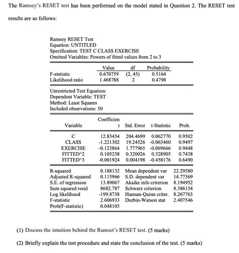 Image result for Ramsey RESET Test Explained
