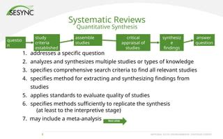 Image result for Research Synthesis Methods Overview