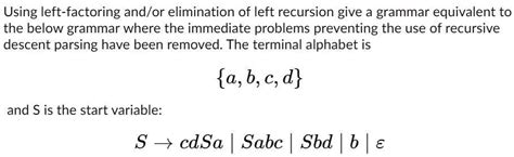 Image result for Left Recursion Formula