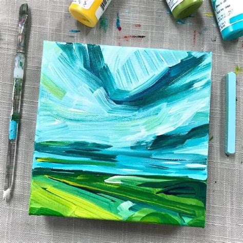 Image result for Abstract Landscape Acrylic Tutorial