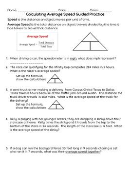 Image result for Average Speed Practice Problems