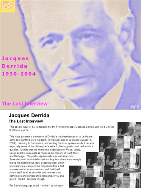 Image result for Derrida Interview