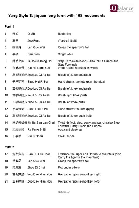 Image result for Yang Style Short Form Lesson 1 8