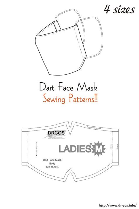 Image result for 5 Dart Face Mask Pattern