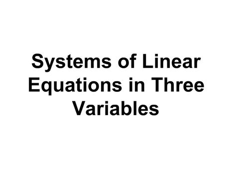 Image result for Linear Programming System of Equation 3 Variables