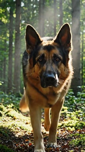 German Shepherd Dog Running in Nature 🐕🔥 #shorts