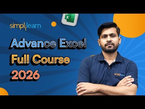 Advance Excel Full Course 2026 [FREE] | Advance Excel Tutorial | Advance Excel Course | Simplilearn