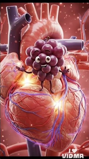 Grapes Benefits for Heart ❤️ | How Grapes Improve Heart Health | 3D Medical Animation #shorts