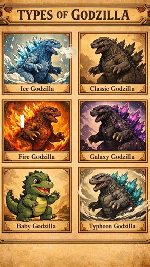 Types of Godzilla Explained | Legendary Forms Across Worlds #myth #edit