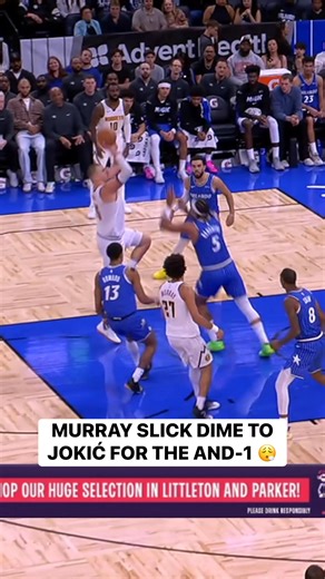 Jamal Murray drops the SLICK dime to Nikola Jokić for the and-1! 🔥🤝 DEN-ORL • NBA League Pass Tap to Watch ➡️ https://www.nba.com/how-to-watch-game-redirect/0022500433?partnerRef=NBA&platform=Facebook&surface=Post | NBA