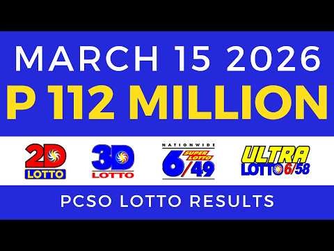 Lotto Result Today 9pm March 15 2026 PCSO