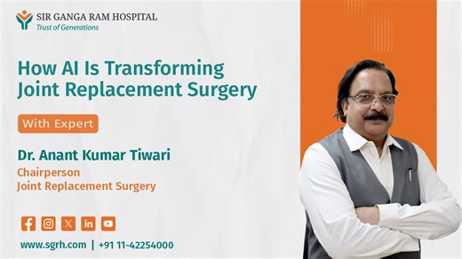 At Sir Ganga Ram Hospital, technology and surgical expertise come together to deliver precision care. In this video, Dr. Anant Kumar Tiwari, Chairperson – Joint Replacement Surgery, explains how artificial intelligence, robotics, and augmented reality are revolutionising joint replacement procedures. From predicting bone healing and planning implant size, angles, and alignment, to real-time validation during surgery, AI enables highly personalised and accurate treatment. Advanced computer-assist