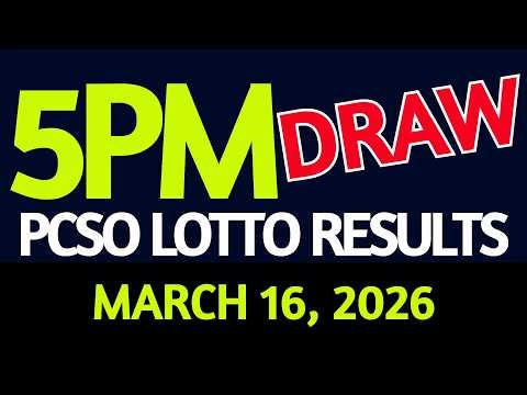 Lotto Result Today 5pm draw March 16, 2026 PCSO