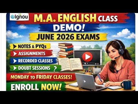 IGNOU MA English Demo Class | Syllabus, Exam Pattern & Study | MEG-02, MEG-05 #ignou #maenglish 