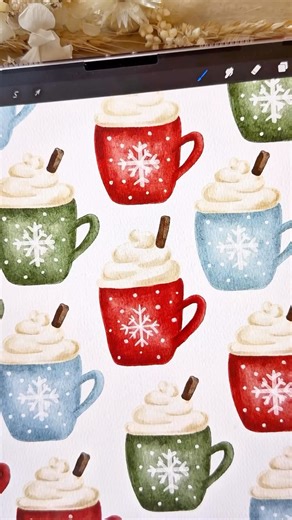 Brush with Bree | Procreate Brushes & Digital Art on Instagram: "Learn how to draw an easy winter mug of hot cocoa on procreate with the quick and easy beginner digital art procreate tutorial ☕️🍫❄️ Watch me draw an easy mug of hot chocolate using our realistic watercolour brushes set for procreate which are perfect for digital artists, procreate beginners, and those looking for professional, realistic brushes, natural watercolor texture, and easy digital drawing for your ipad. What im using: 🎨