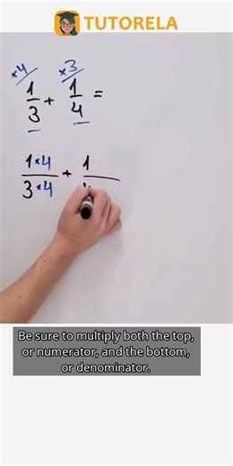 Adding Fractions: Solve 1/3 + 1/4 Easily! #Math #OperationsWithFractions #AdditionOfFractions