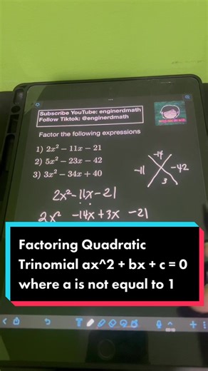 Factoring Quadratic Trinomials Tutorial