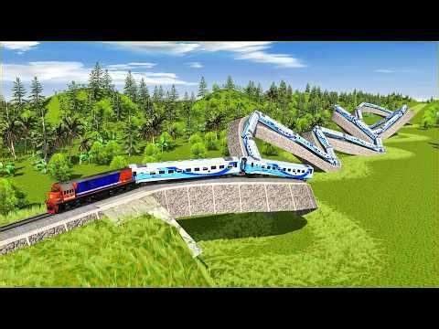 Train Tracks Are Messy Like Snakes🚂Train Leaning On Dangerous Tracks🚦⚠️Trainz Simulator 2022